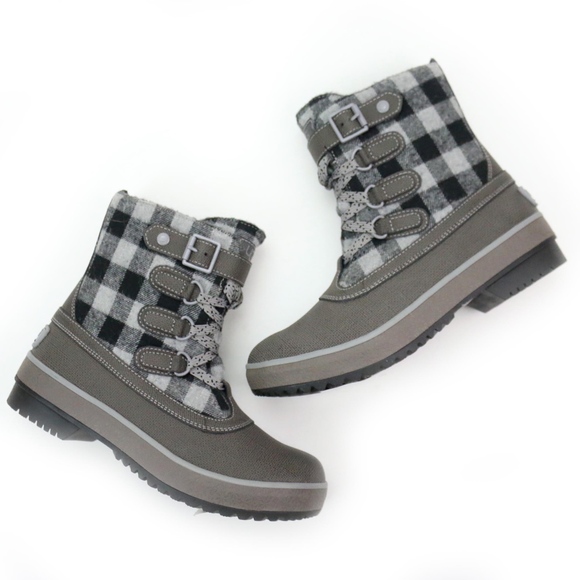 UGG | Shoes | Ugg Decatur Cobblestone Short Plaid Rain Boots | Poshmark